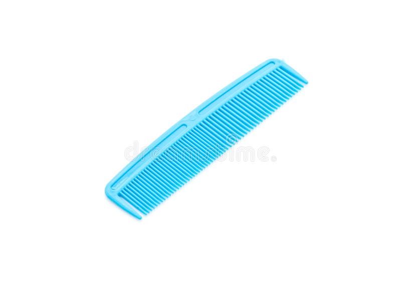 Blue comb on white stock photo. Image of beautiful, smiling - 118750234