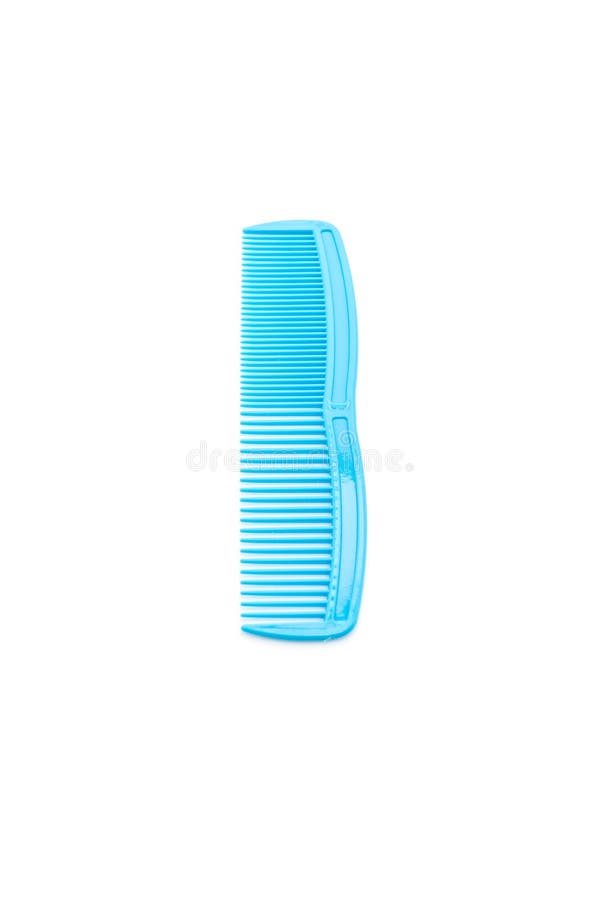 Blue comb on white stock photo. Image of hairstyle, little - 96389338