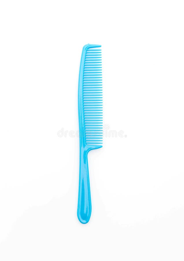 Blue comb on white stock image. Image of smiling, combing - 96389581
