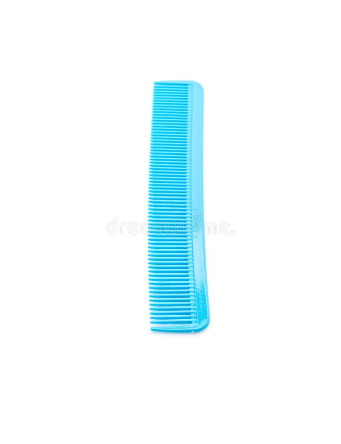 Blue comb on white stock image. Image of hair, background - 96549017