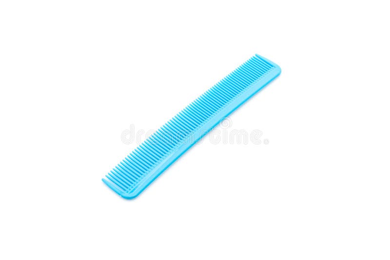 Blue comb on white stock image. Image of texture, white - 96554773