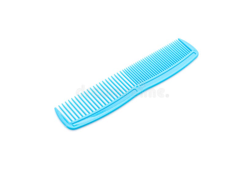 Blue comb on white stock photo. Image of brush, beauty - 96748484
