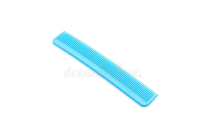 Blue comb on white stock image. Image of smiling, hairstyle - 96975749