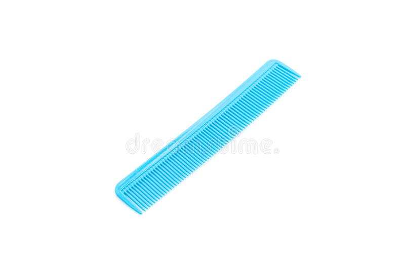 Blue comb on white stock photo. Image of lifestyle, wood - 98016716