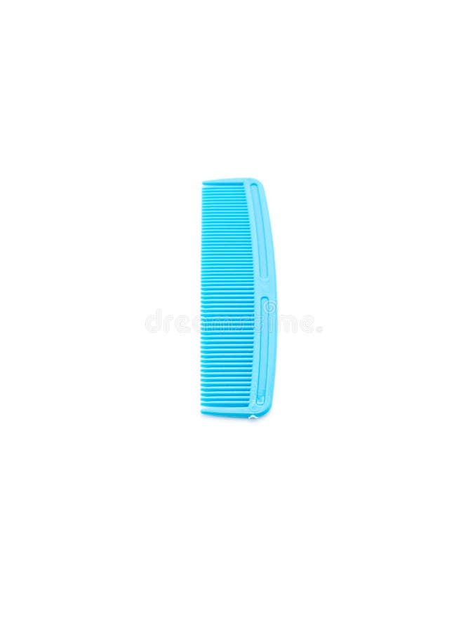 Blue comb on white stock image. Image of brown, little - 102371767