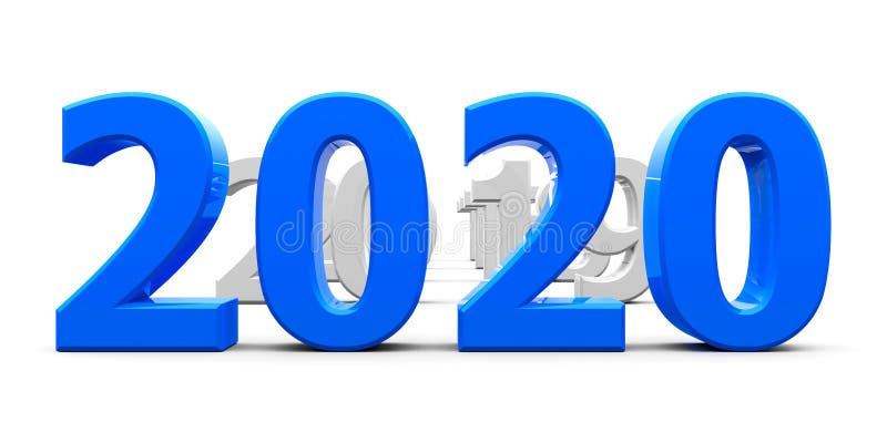 Blue 2020 French Calendar. Printable Portrait Version Stock Vector ...