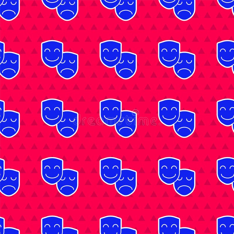 Theatre Masks Pattern Stock Illustrations – 174 Theatre Masks Pattern ...