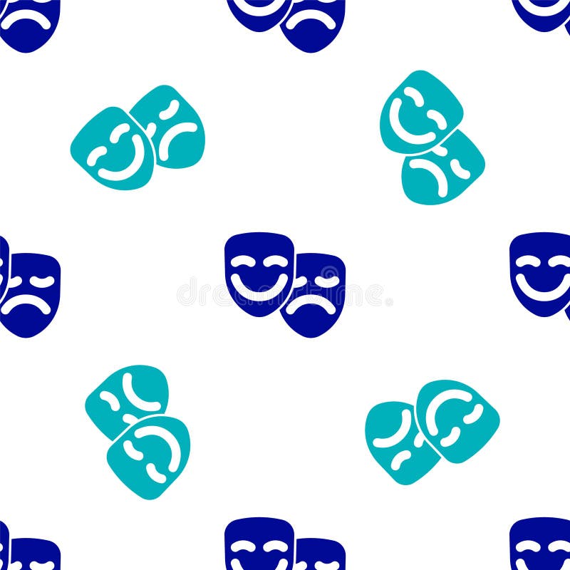 Theatre Masks Pattern Stock Illustrations – 175 Theatre Masks Pattern ...