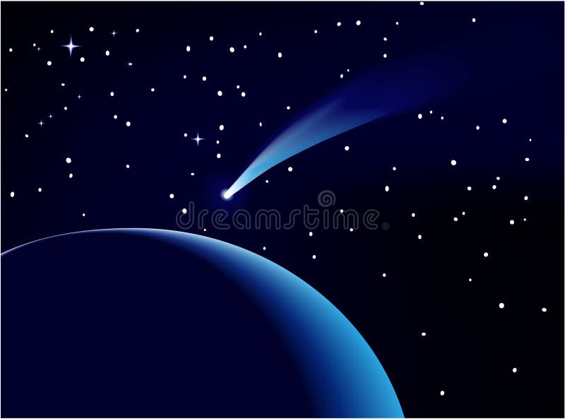 Blue Comet Clipart