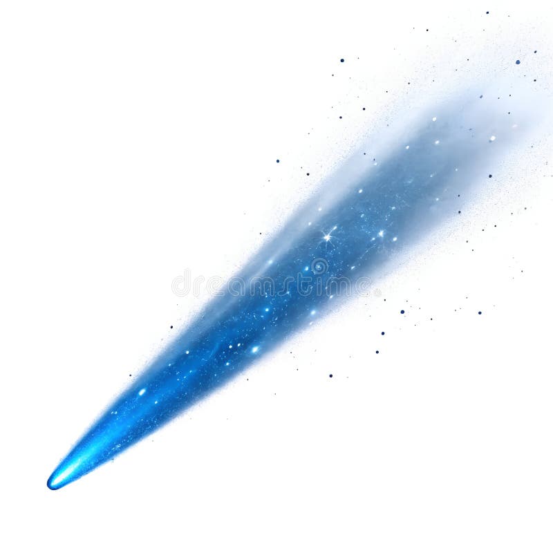A Blue Comet Isolated on White Background Stock Illustration ...