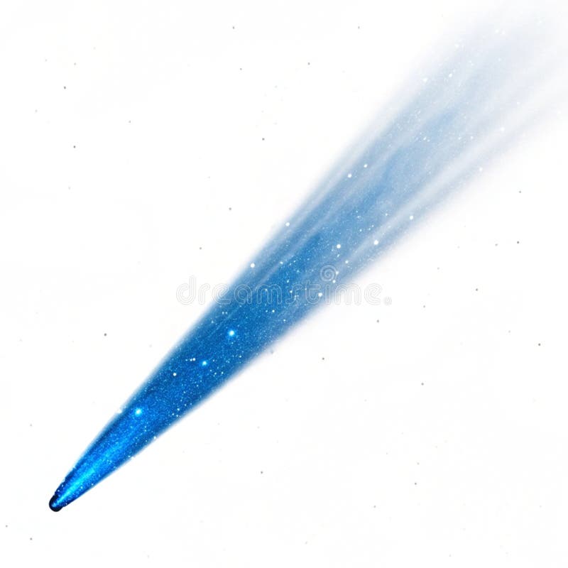 A Blue Comet Isolated on White Background Stock Illustration ...
