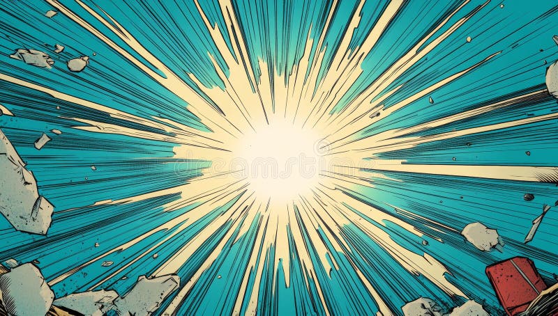 A Blue Comic Background with a Vintage Pop Art Aesthetic is ...