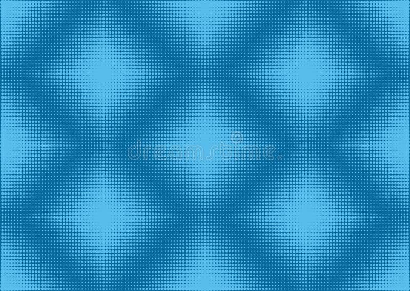 Blue Comic Pop-art Halftone Background Vector. Illusion Effect. Stock ...