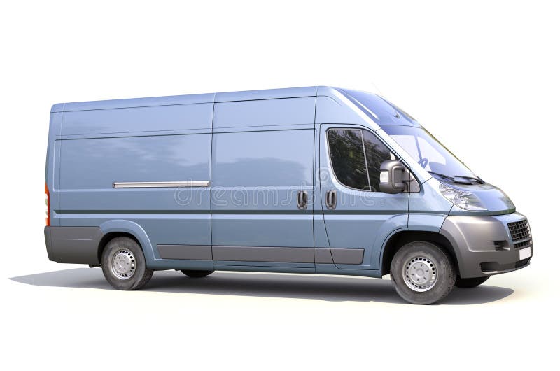 Commercial Delivery Vans Park In Transport Parking Place Of ...