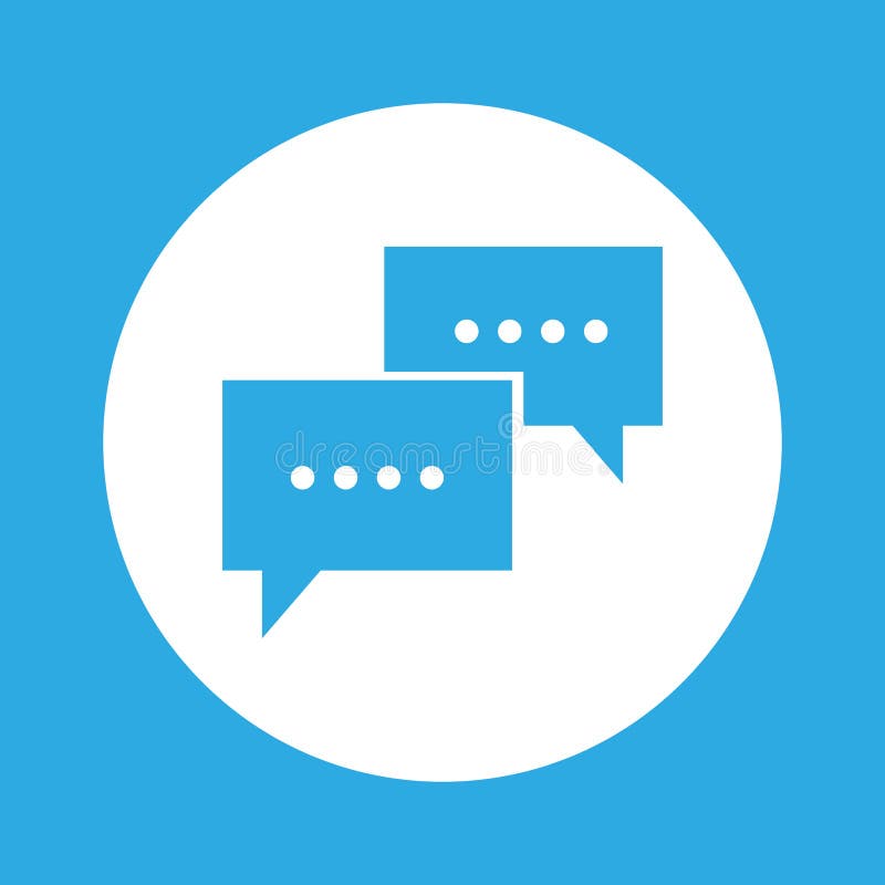 Blue Communication Bubble Design Stock Vector - Illustration of ...