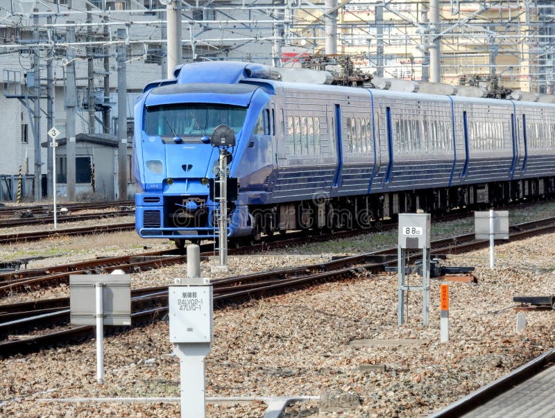 Commuter Train Approaching the Platform in Japan Stock Photo - Image of ...