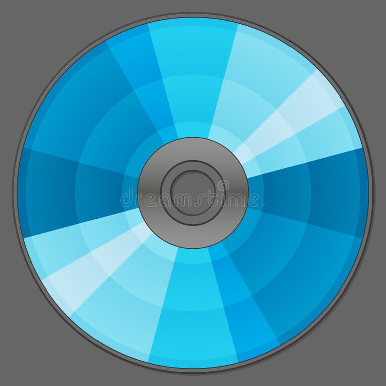 Blue compact disc stock vector. Illustration of compactdisk - 62869544