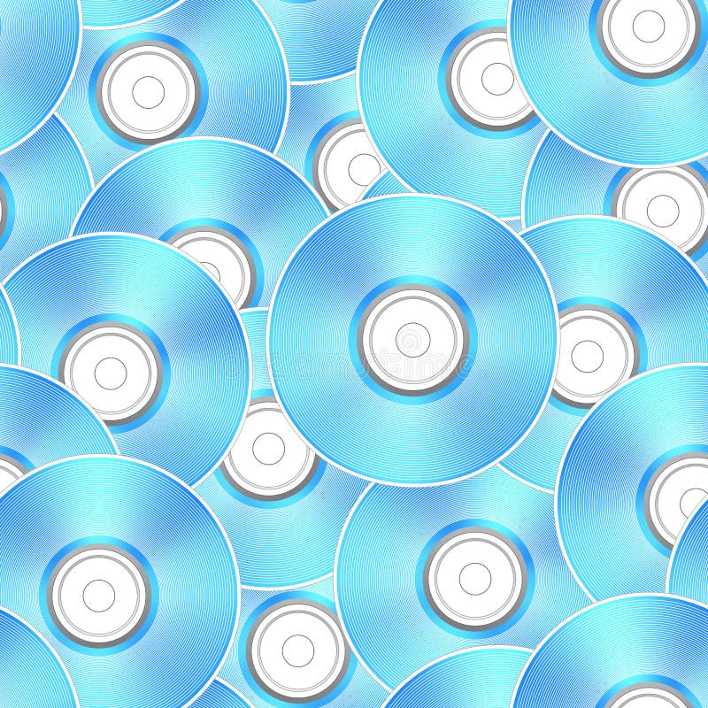 Blue compact discs stock vector. Illustration of laser - 23068949