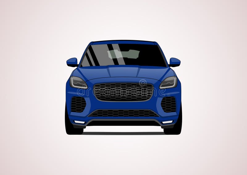 Blue compact SUV stock vector. Illustration of vector - 216807653