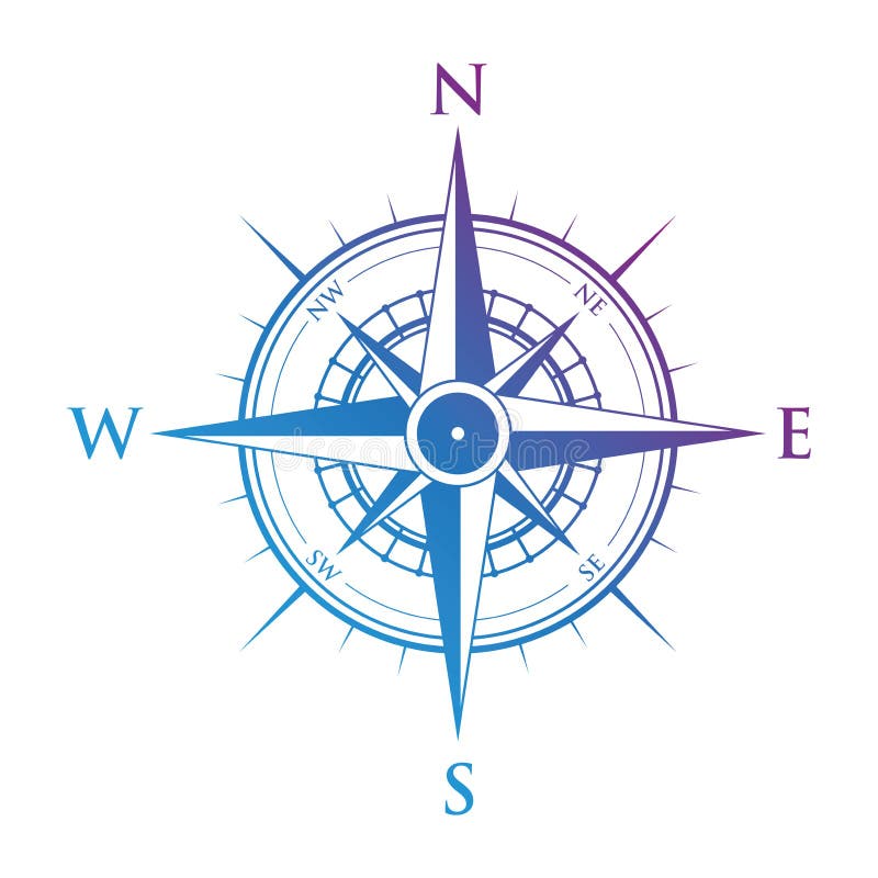 World Map And Compass Background Stock Vector Illustration Of