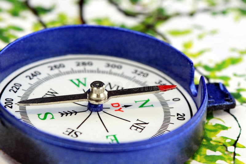 Blue Compass on Black Background Stock Image - Image of magnetic, north ...