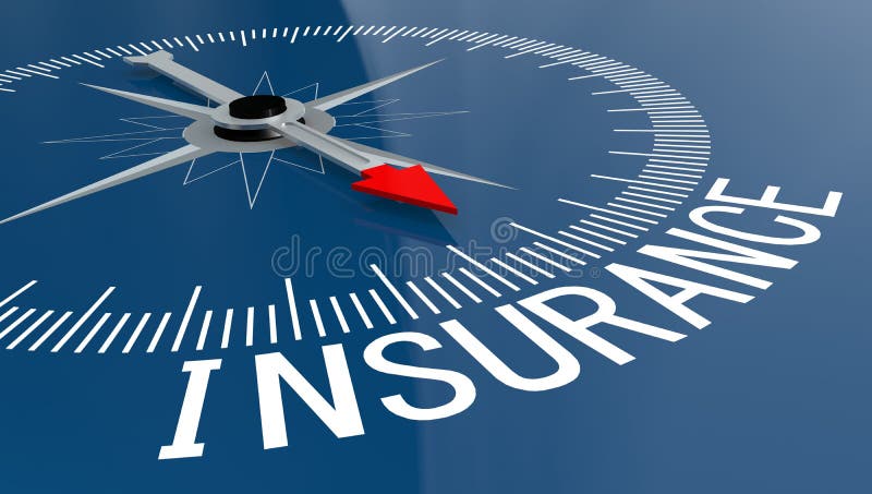 Blue Compass with Risk Assessment Word Stock Illustration ...