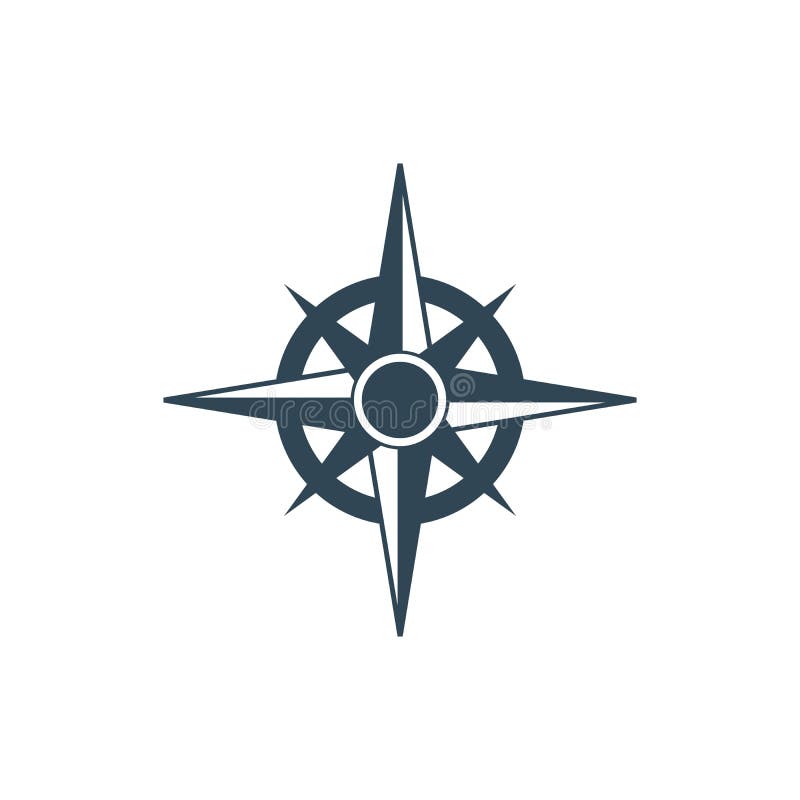 Blue Compass Rose Europe Protection Cartography Symbol Nautical