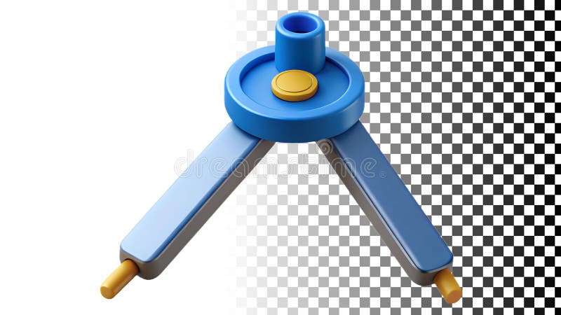 Blue Compass Tool for Geometry Showcasing Drafting Instrument and ...