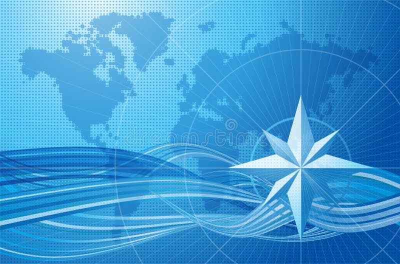 Blue Compass Vector Background Stock Vector Illustration Of Icon