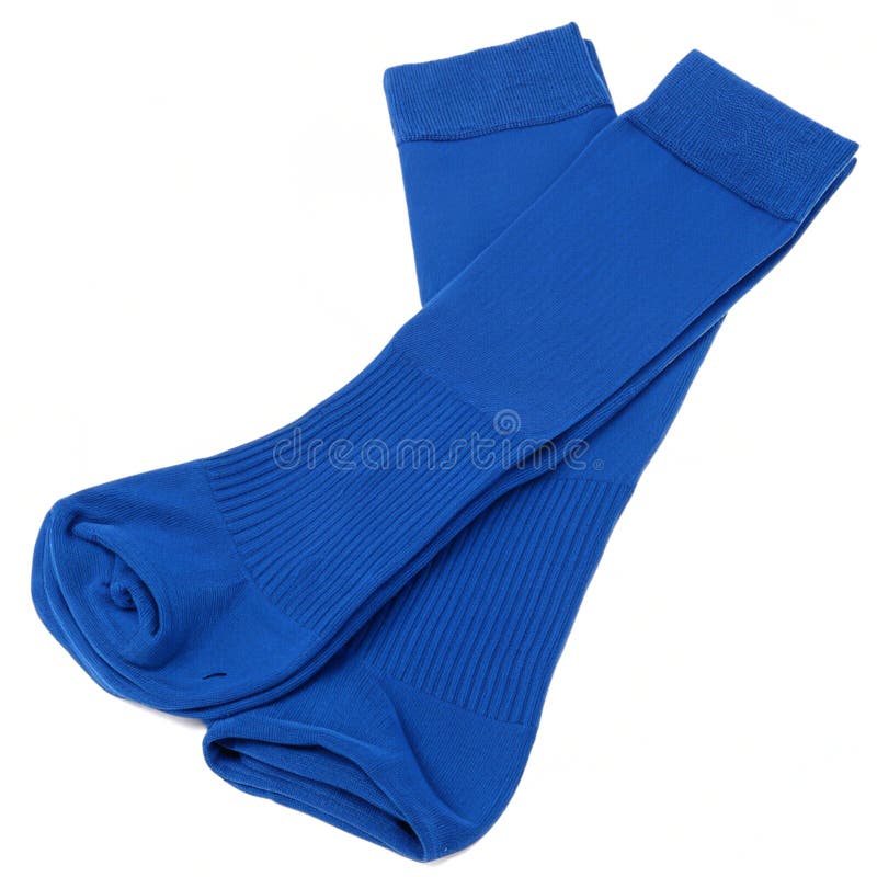 Blue Compression Socks Isolated Stock Illustration - Illustration of ...