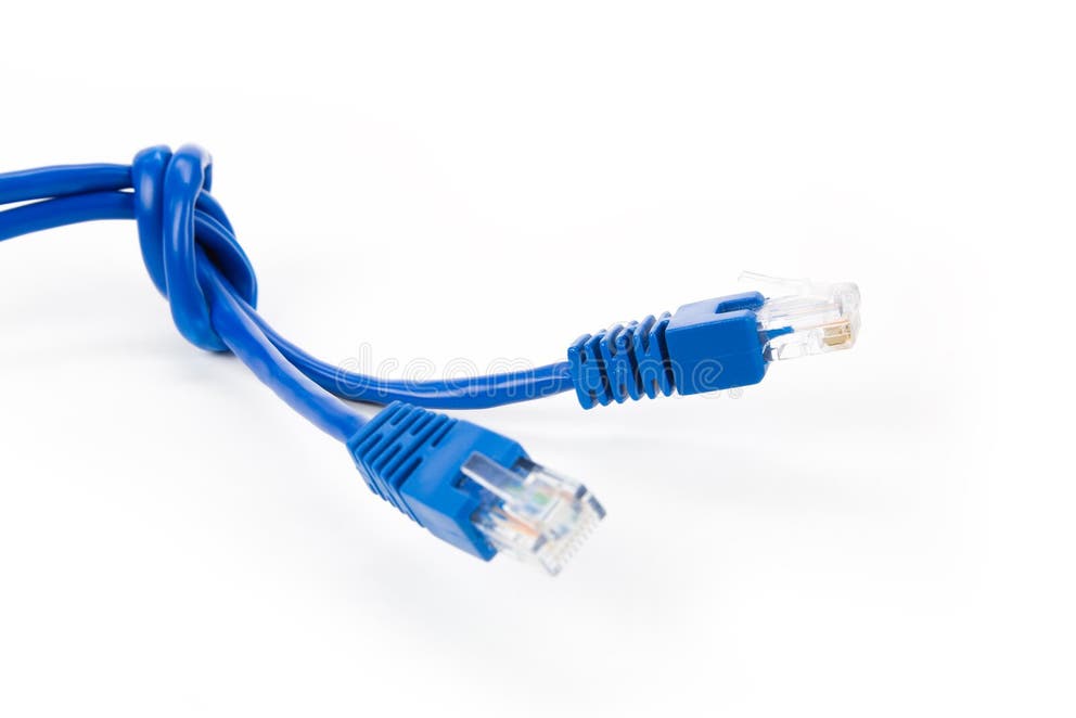 Blue Computer Cable stock photo. Image of plug, technology - 5312878