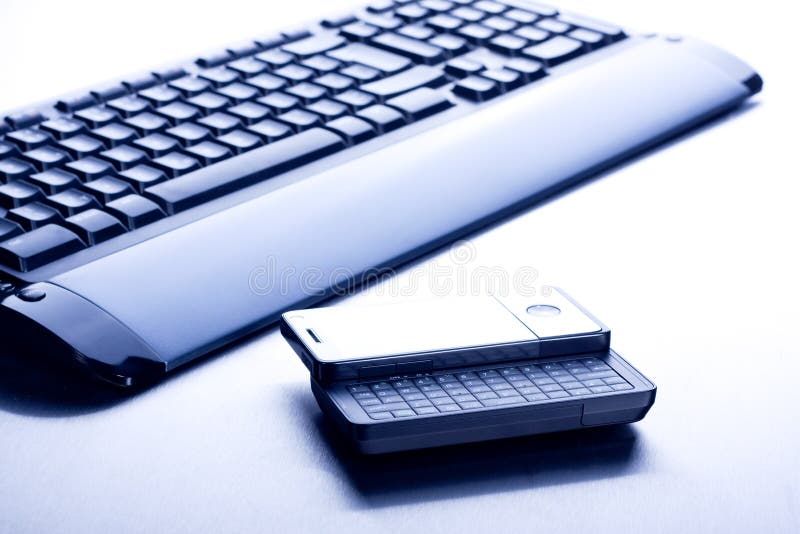 Blue computer concept stock image. Image of bright, design - 8137757