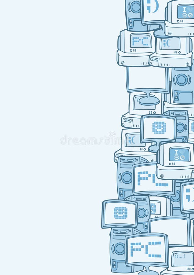 Blue computer stock vector. Illustration of abstract - 35102261