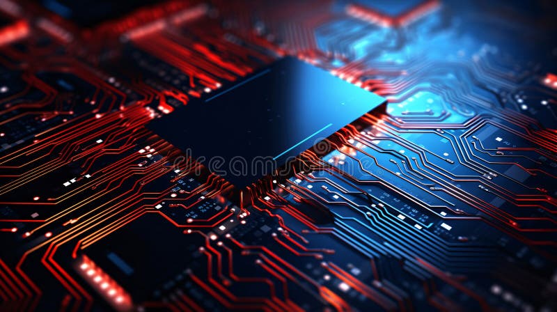 A Blue Computer Graphic Background Blue and Red Abstract and Computer ...