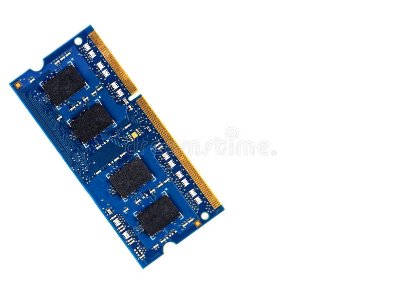 Two Blue Computer Memory Cards Isolated on a White Background Stock ...