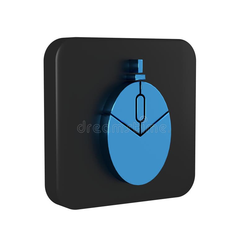 Blue Computer Mouse Gaming Icon Isolated on Transparent Background ...