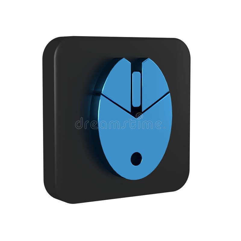 Blue Computer Mouse Gaming Icon Isolated on Transparent Background ...