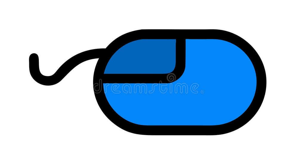 Blue Computer Mouse Icon for Digital User Interface, Vector Design Generative AI Stock Vector ...