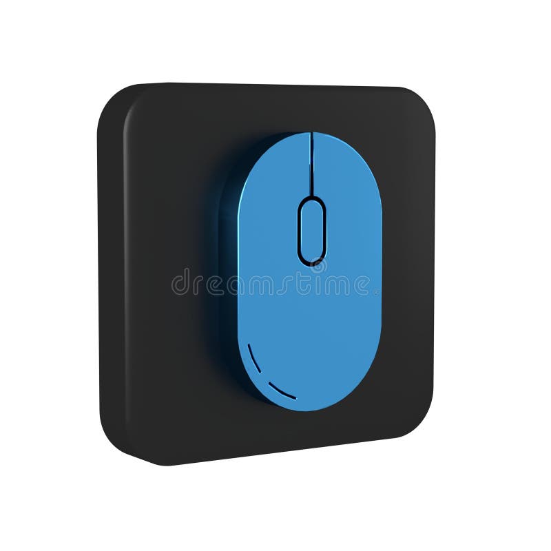 Blue Computer Mouse Icon Isolated on Transparent Background. Optical ...