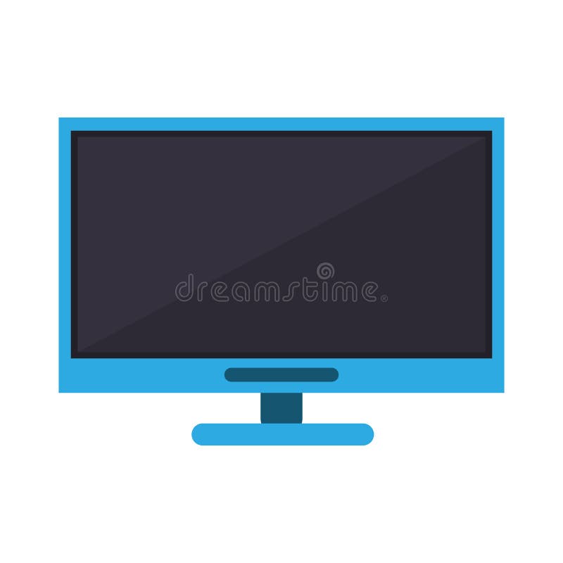 Blue Computer Technology Work Device Stock Vector - Illustration of ...