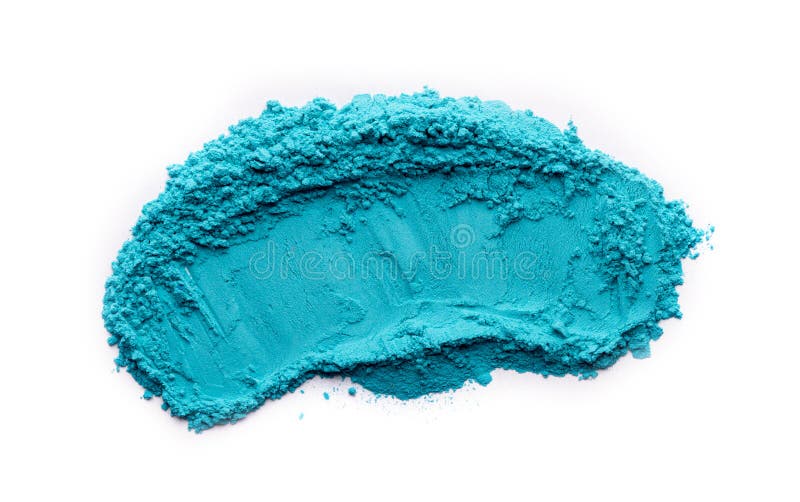 Blue Concentrate Powder with Blank Space on White Background Stock ...