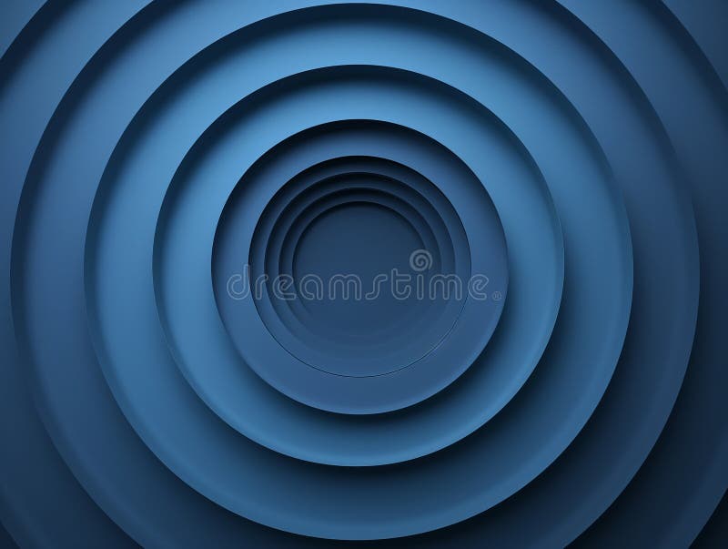 Blue Concentric Circles Abstract Background Stock Image - Image of ...