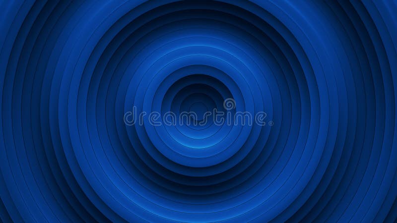 Blue Concentric Rings with Ripple Effect 3D Render Illustration Stock ...