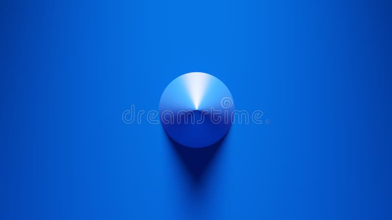 Blue Cone 3d illustration stock illustration. Illustration of blue ...