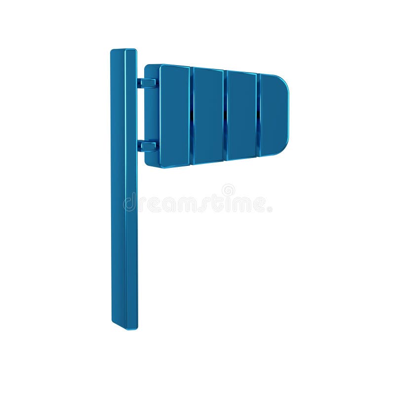 Blue Cone Meteorology Windsock Wind Vane Icon Isolated on Transparent ...