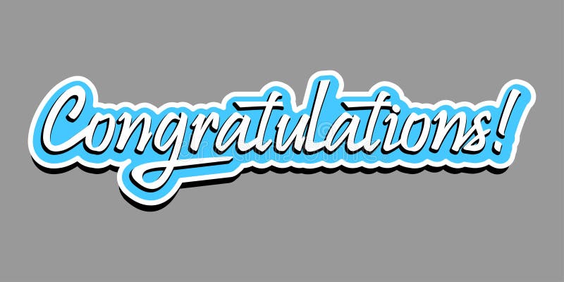 Blue Congratulations Card. Vector Illustration. EPS 10 Stock Vector ...