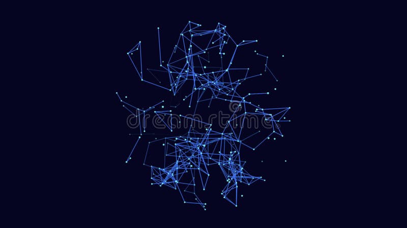 Blue Constellation with Connected Star Lines Stock Footage - Video of ...