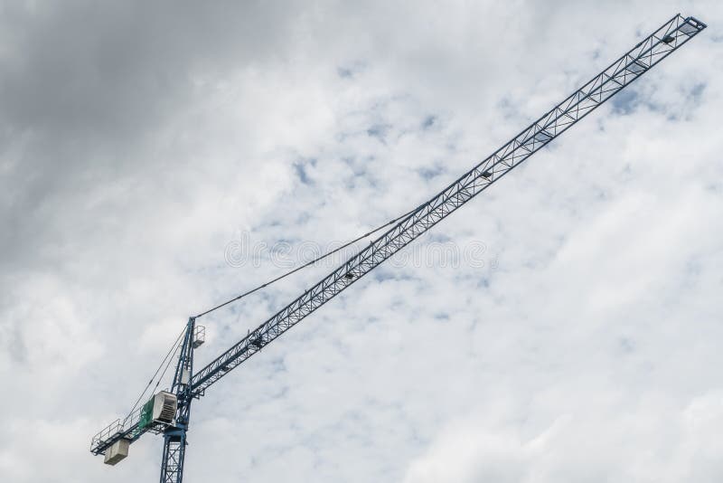 Blue construction crane stock photo. Image of machine - 76003678