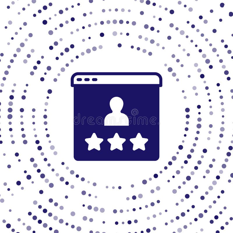 Blue Consumer or Customer Product Rating Icon Isolated on White ...