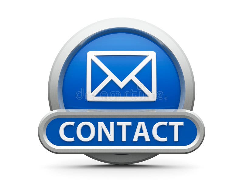 Blue contact button stock illustration. Illustration of office - 30595807